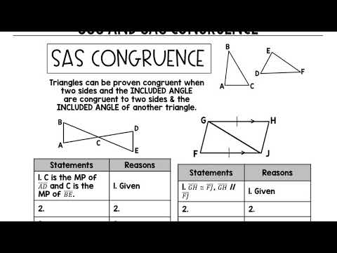 SSS and SAS Congruence