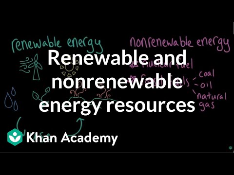 Renewable and Nonrenewable Energy Resources (video) | Khan Academy
