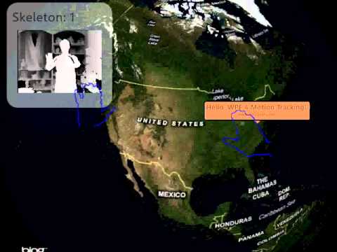 Bing Maps controlled with Kinect 3D-sensing technology