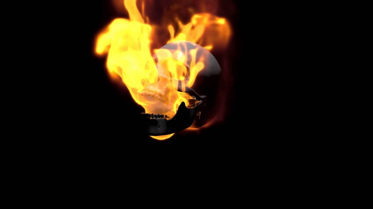 Burning Skull  (C4D r16 Animation)