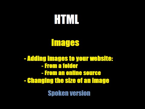 HTML: How to insert images & changing size - Beginner tutorial