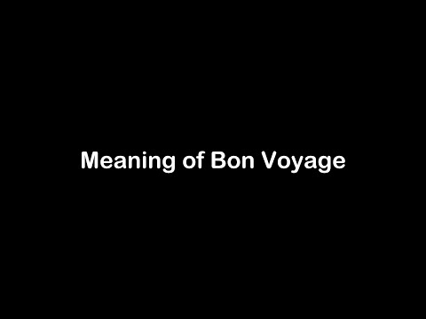 What is the Meaning of Bon Voyage | Bon Voyage Meaning with Example