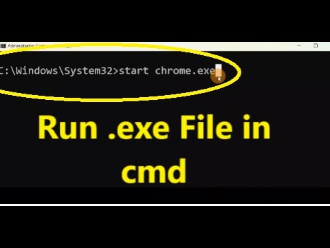 how to run .exe file in cmd