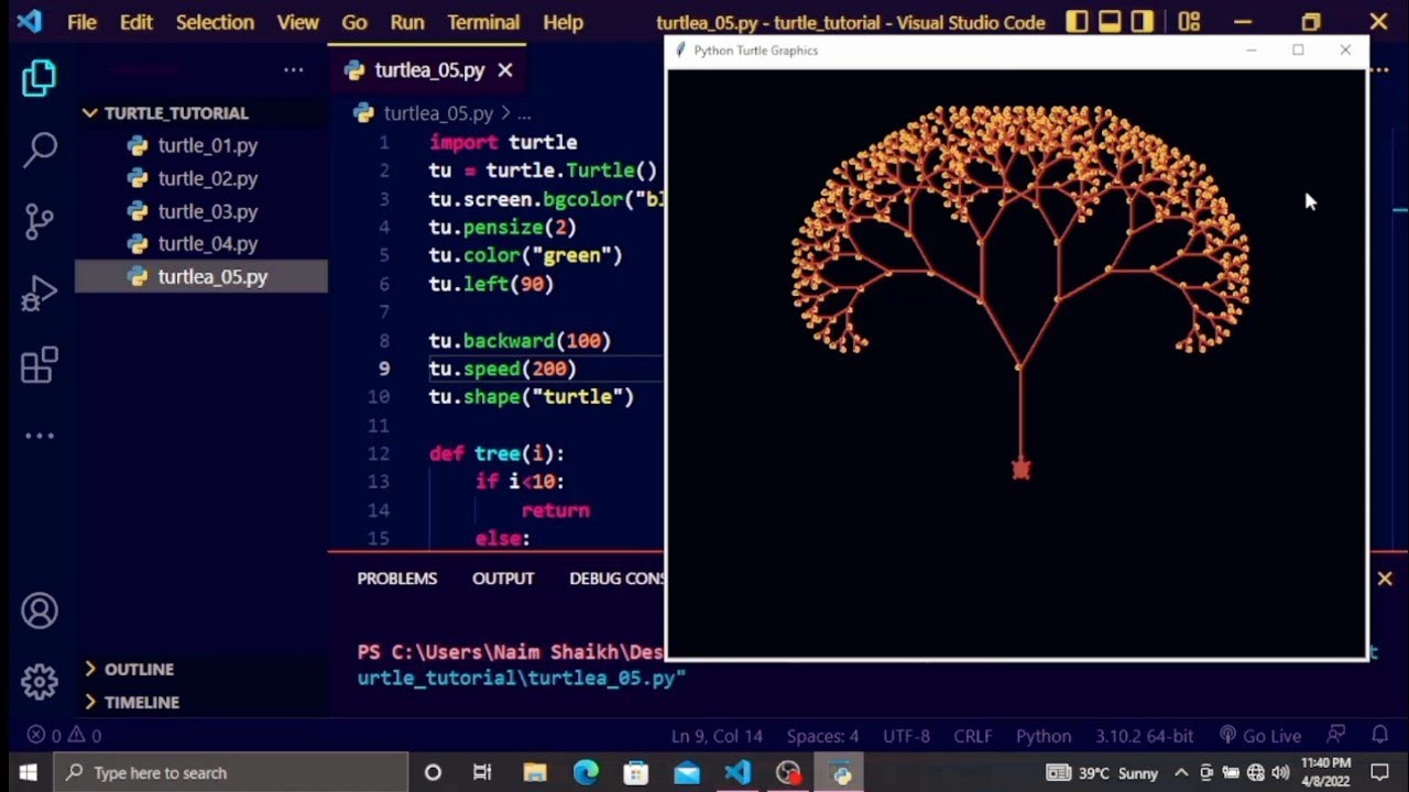 Python | Turtle Tutorial | best graphics design