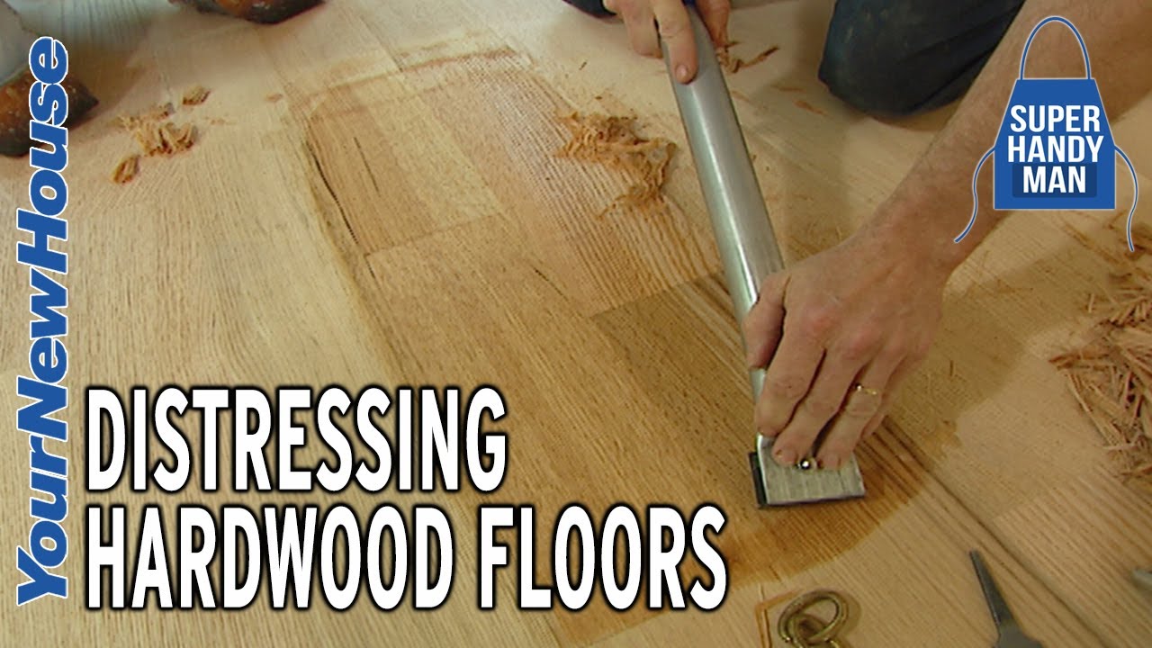 Distressing Hardwood Floors - DIY Hand Scraping