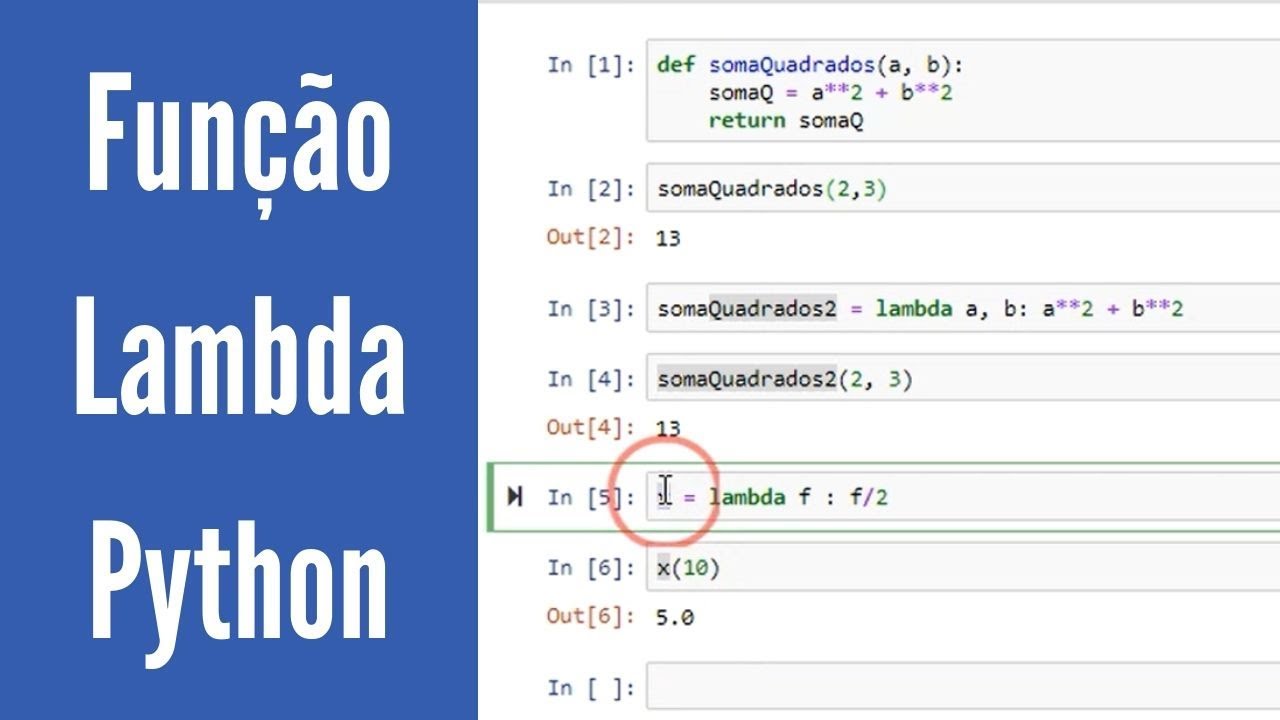 Função Lambda e funções anônimas (Python para machine learning - Aula 7)