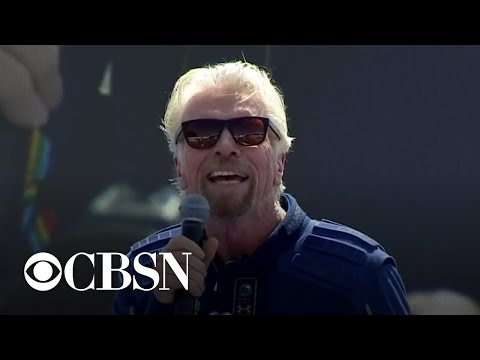 Richard Branson speaks after Virgin Galactic flight: "Welcome to the dawn of a new space age"