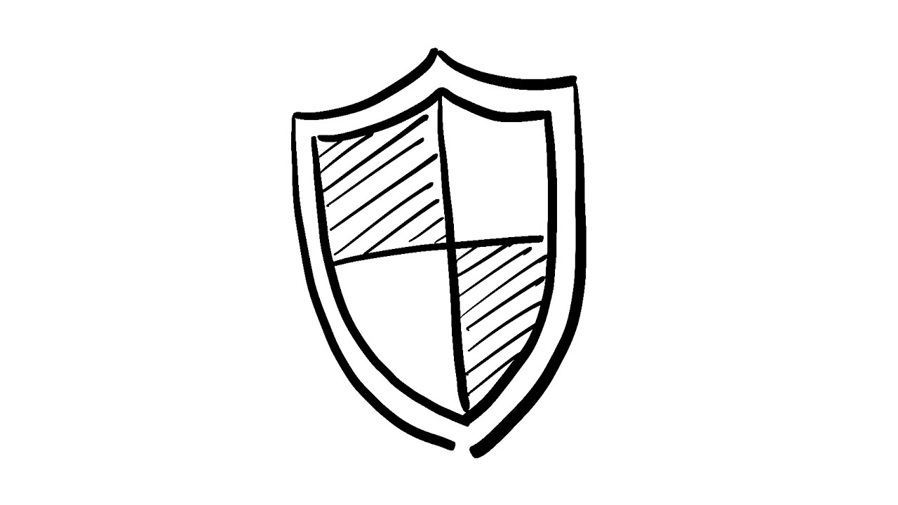 How to Draw a Simple Knight's Shield | Step-by-Step Lesson