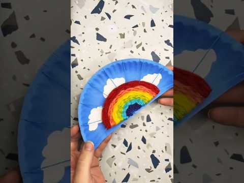 Inexpensive Summer Rainbow Paper Plate Weaving Craft For Kids π Easy Art Activity When Your Bored β¨