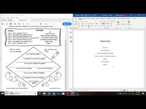 Diamante Poem
