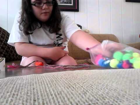 Pom pom necklaces