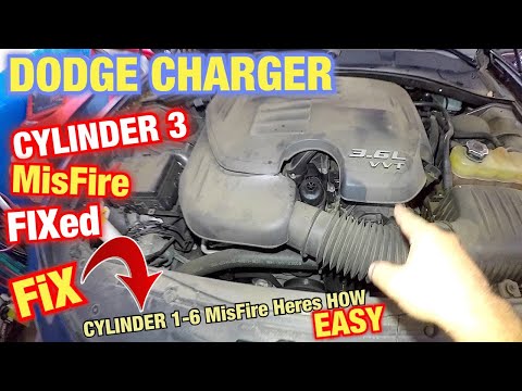 Dodge charger MisFire FIX codes P0301 P0302 P0303 P0304 P0305 P0306 Replace Ignition coil #misfire