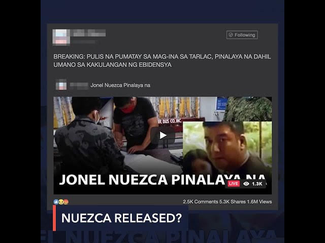 FALSE: Nuezca freed due to lack of evidence