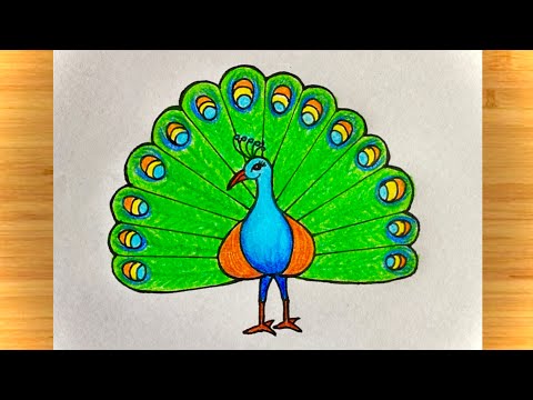 Peacock drawing easy and beautiful????| How to draw a beautiful Peacock easy| Mor drawing#peacock