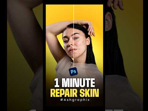 Skin Repair in 1 minuteππ₯ #photoshoptricks #shortsvideo #design #illustrator #photoshoptutorial