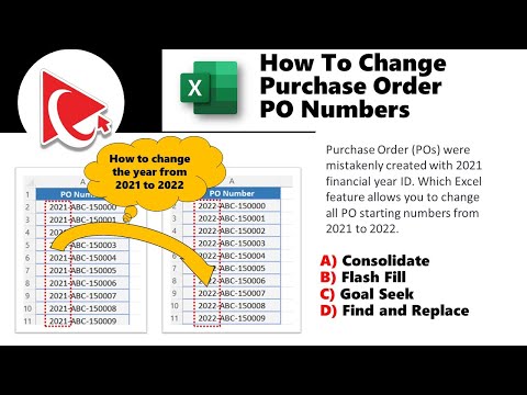 How To Change Purchase Order (PO) Numbers in Excel
