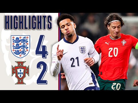 Nwaneri Scores Stunner On First Start! | England U21 4-2 Portugal U21 | Friendly | Highlights