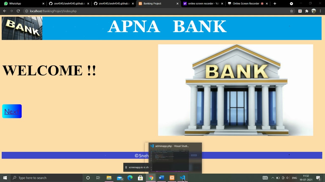 Basic Banking System Website using HTML, CSS, Javascript | Web Development | Sneha Dasgupta  #tsf