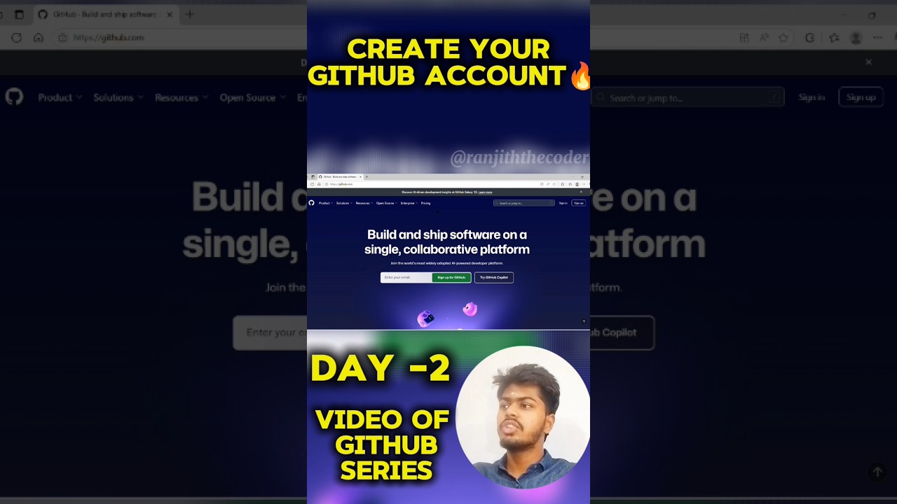 How to create Account in GitHub in 2 mins #Github #Githubrepositiries