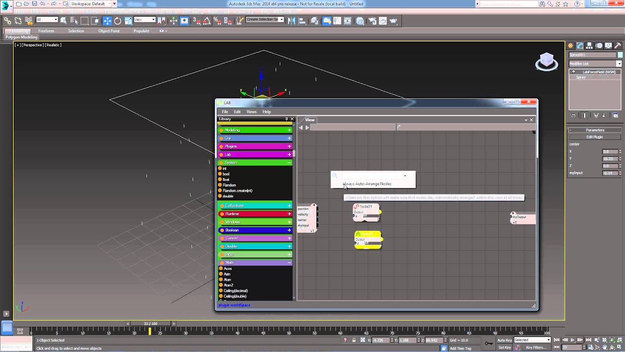 Lab 101: Basic force field (WSM) plugin