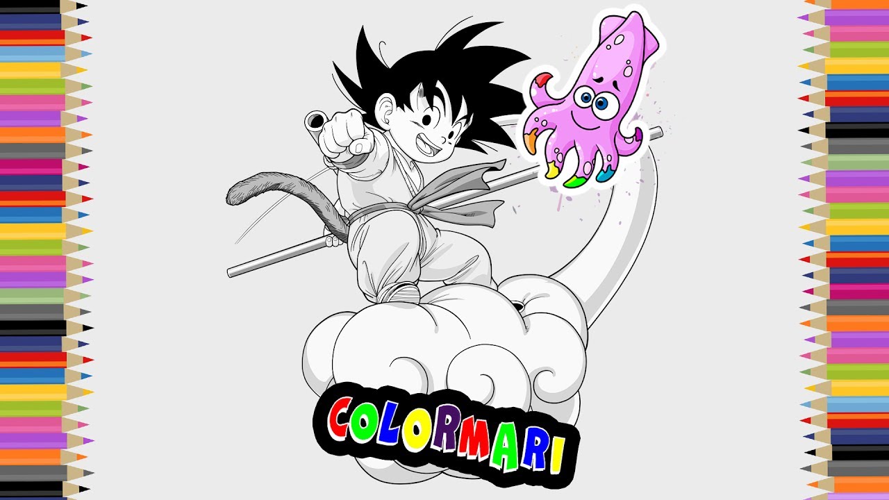 Dragonball Son Goku Coloring Book Pages for Kids Episode 1