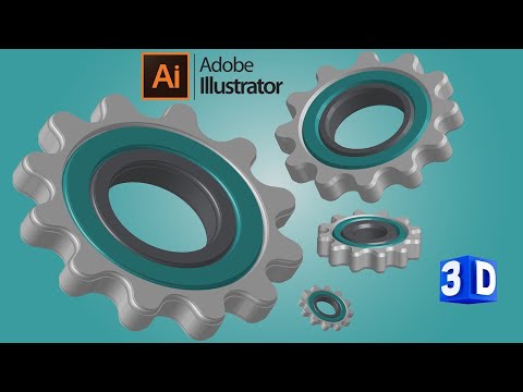 How To Create 3D Gear Icon Design In Illustrator illustrator Tutorials