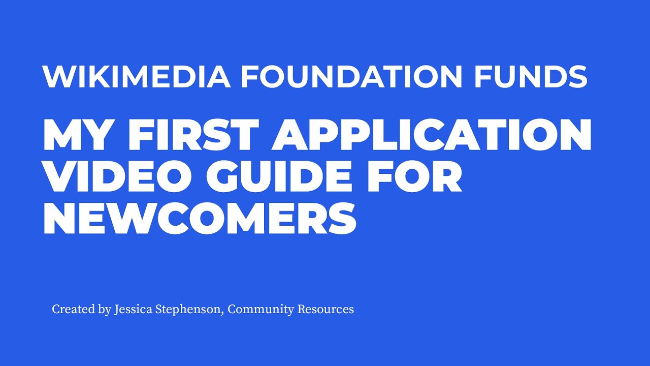 Wikimedia Foundation Funds Tutorial 1: My first application