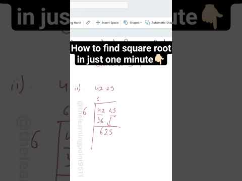 The square root of 42.25 by long division method#maths #mathstutorial #mathstricks #pw
