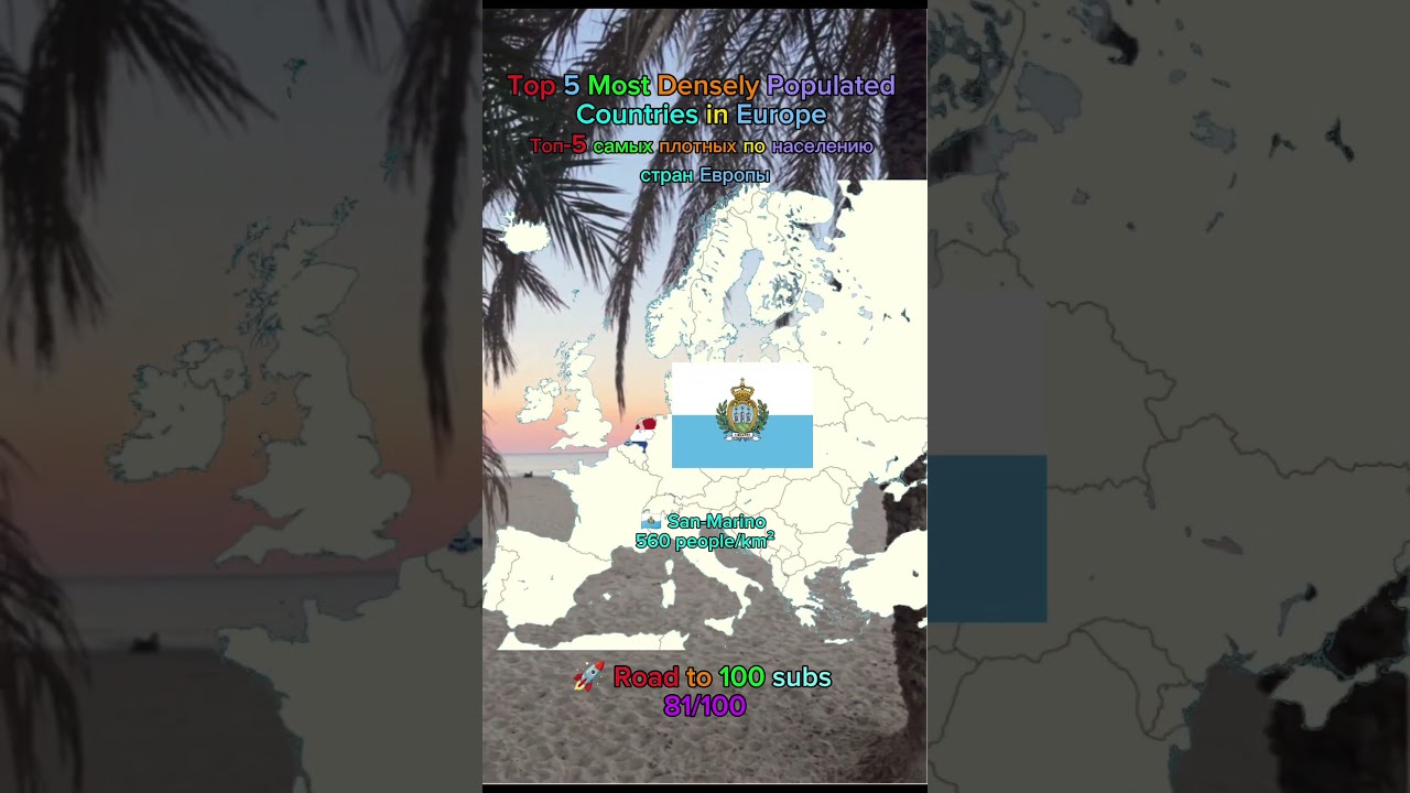 Top 5 European Countries with the Highest Population Density