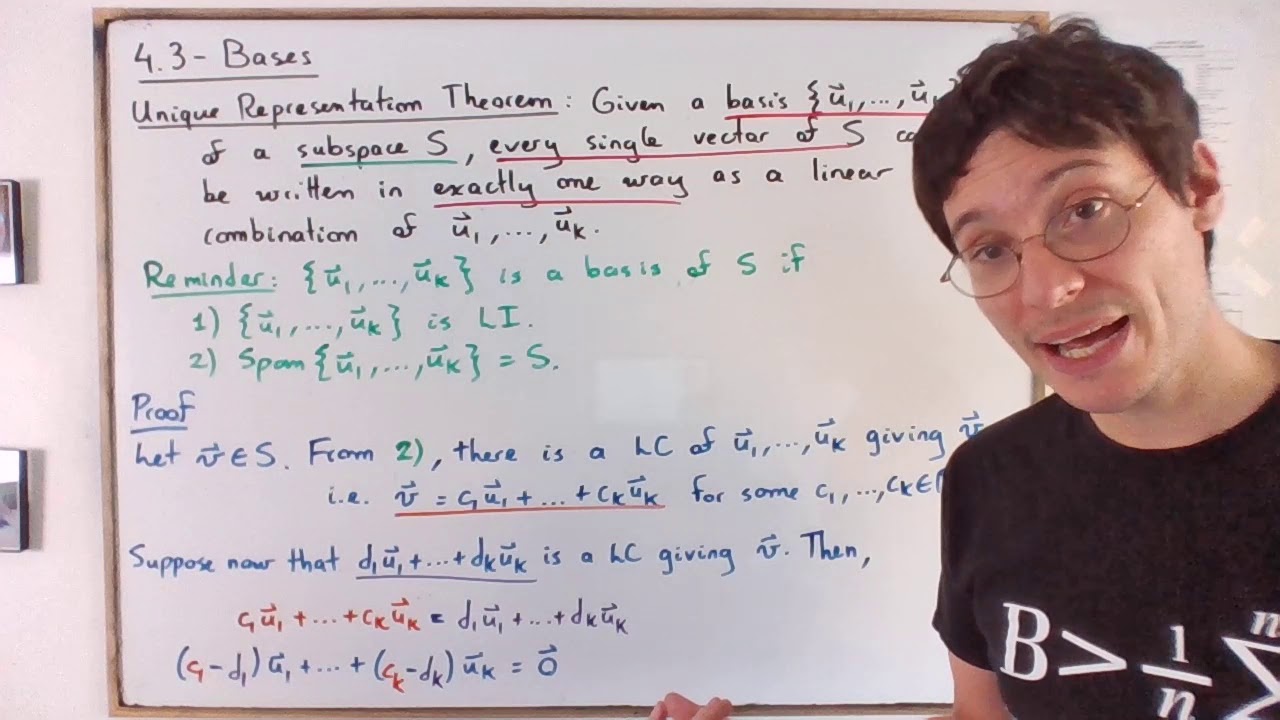 NYC - 4.3 - Unique Representation Theorem (Proof of)