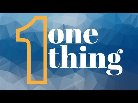 OneThing: TIPS Certification Class 20181029
