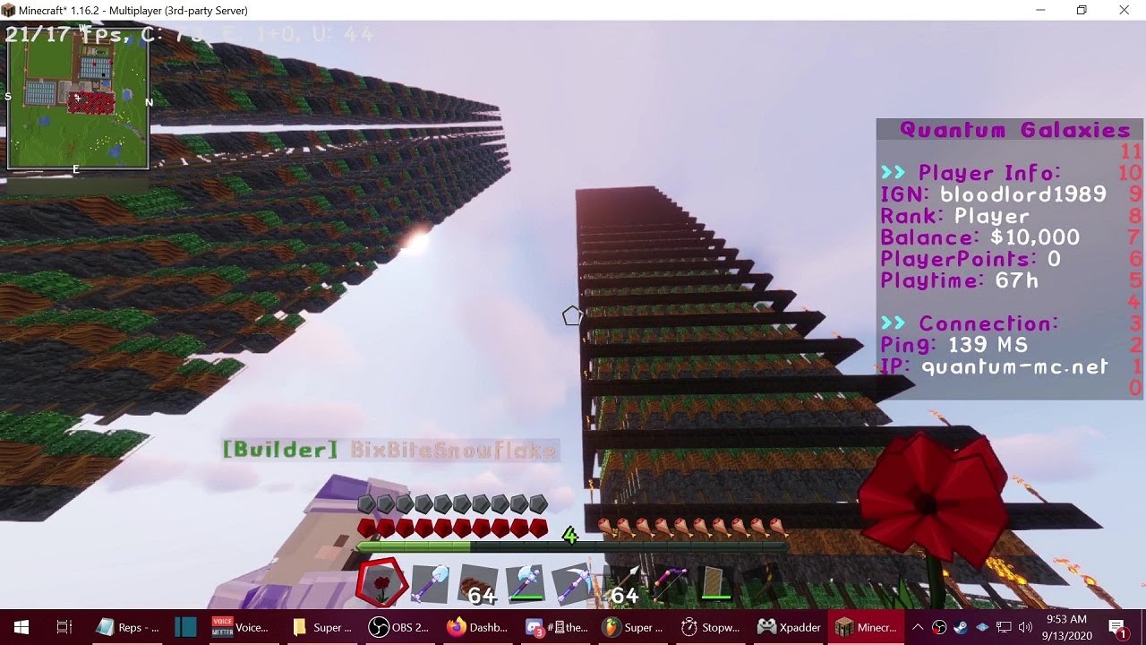 Minecraft Documentary Quantum Galaxies BixBiteSnowFlake's Base