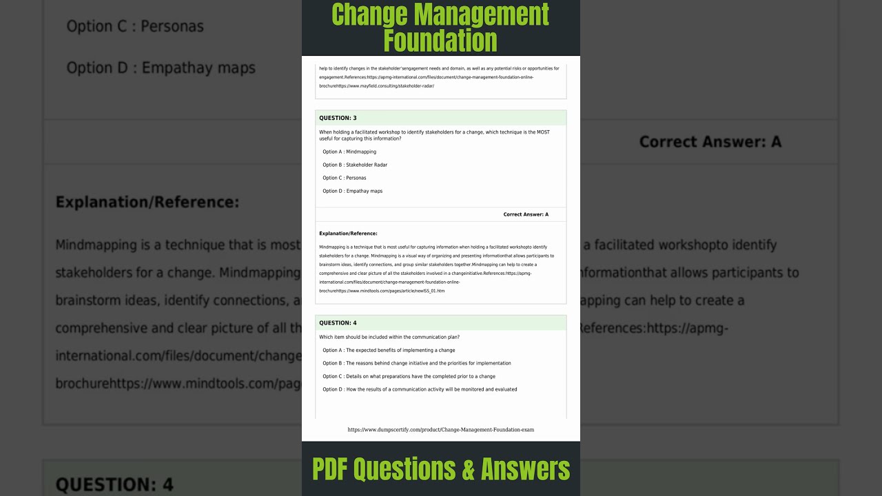 Change Management Foundation Practice Test | Change-Management-Foundation Exam Questions
