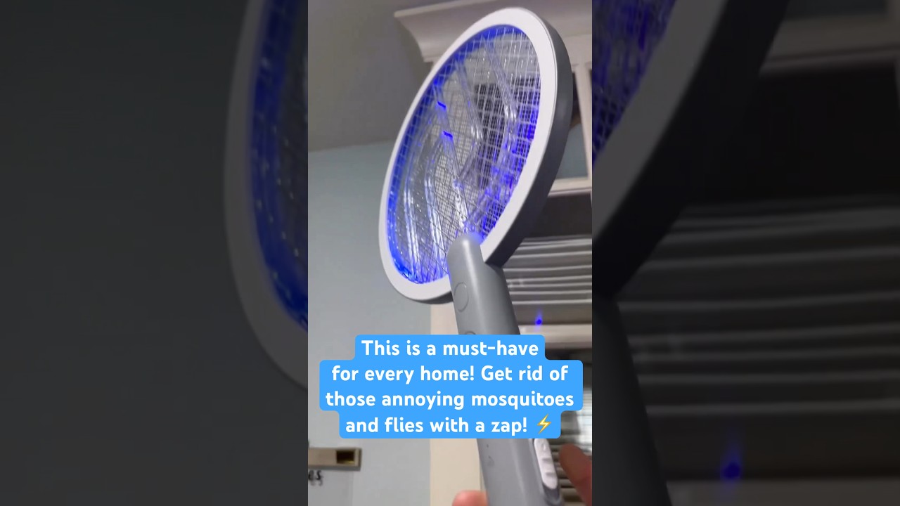 Amazon Home Find: 2-in-1 rechargeable bug zapper racket with safety mesh #amazonmusthaves #bugs