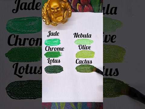 How to get wonderful shades of green | acrylic colour mixing for shades of green | green shades