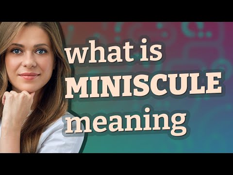 Miniscule | meaning of Miniscule