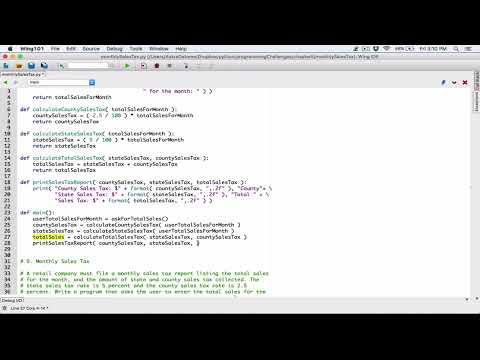 5.9. (Part 2) Monthly Sales Tax - Python