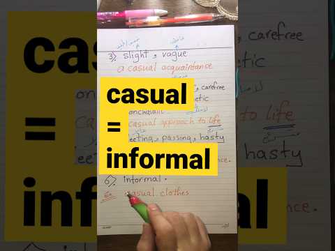 a word with different meanings #informal #casual