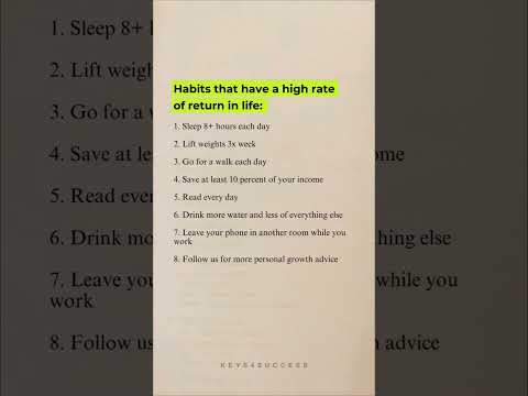 habits that have High rate return in life #shorts #fyp #motivation