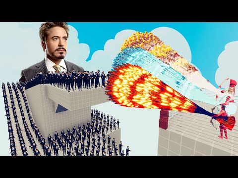 100x TONY STARK + 2x GIANT vs 3x EVERY GOD - Totally Accurate Battle Simulator TABS