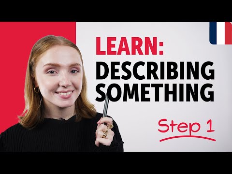 Learn How to Describe Something in French | Essential Sentence Patterns & Grammar