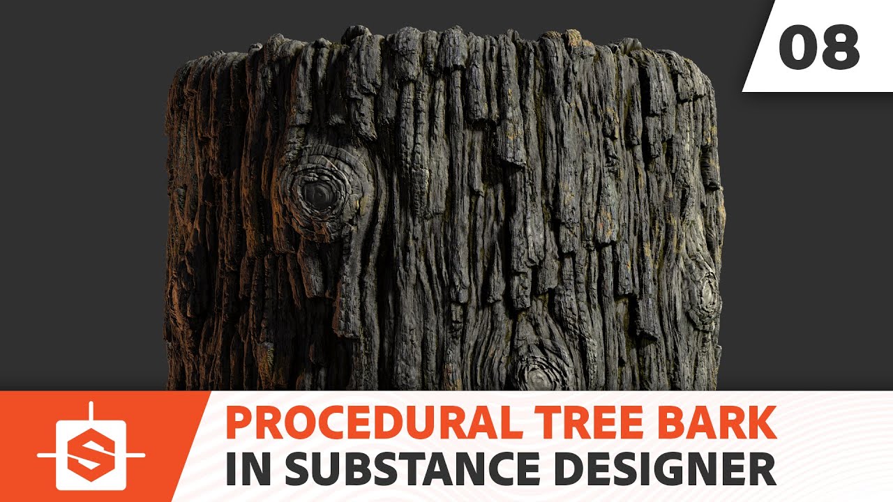 Tree Bark - Procedural Material with Substance Designer | Adobe Substance 3D
