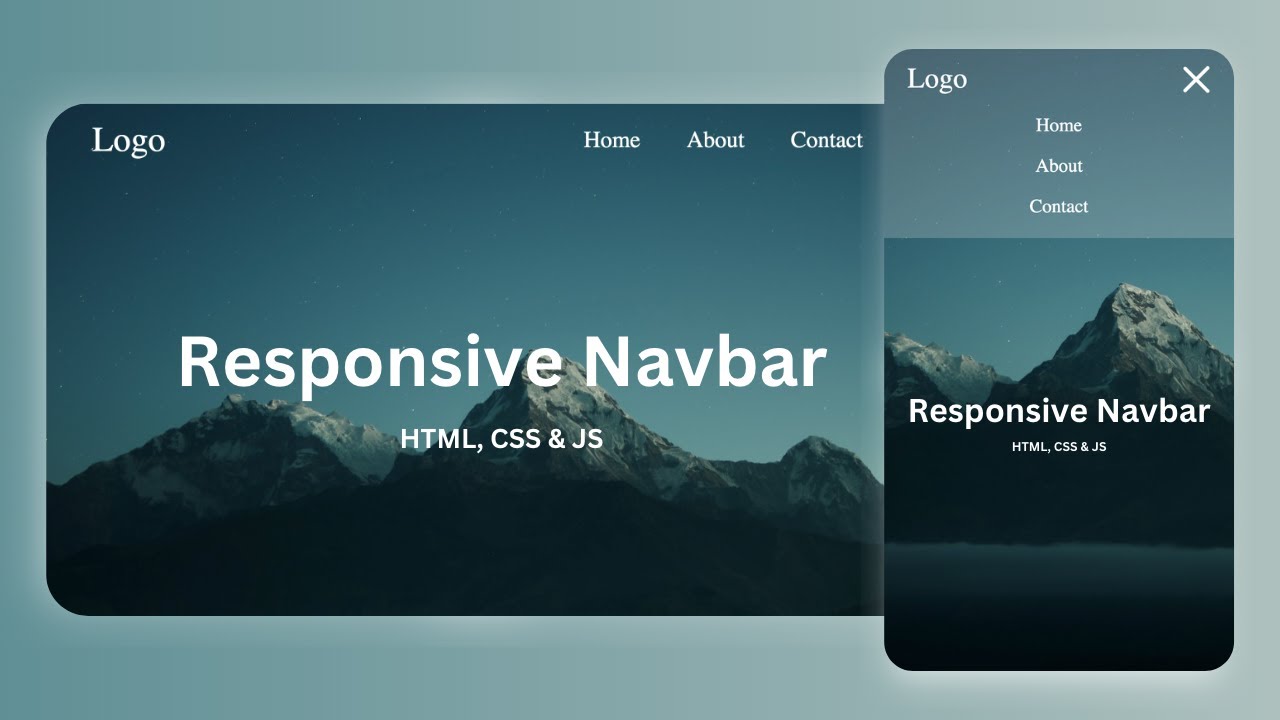 How To Create a Responsive Navbar Using HTML, CSS & JS | Step By Step Tutorial