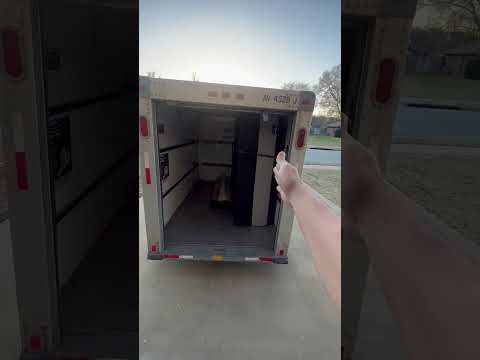 Queen size mattress and box spring in U-Haul 5X8 enclosed trailer