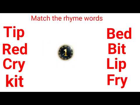 Match the Rhyme words Worksheet //Rhyming Words// Worksheets for LKG