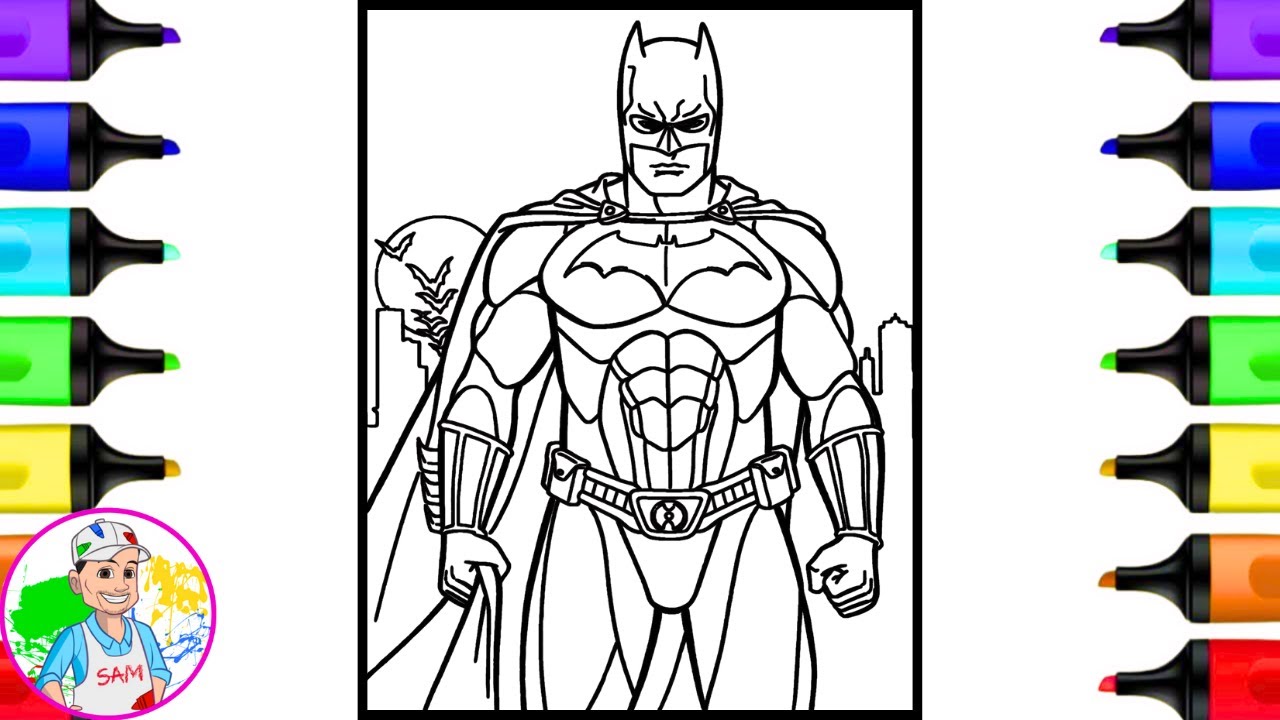 Batman Superhero Fun Coloring Book Coloring Pages Art