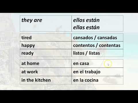 0049 Easily Learn Spanish, THEY ARE / ELLOS ESTÁN