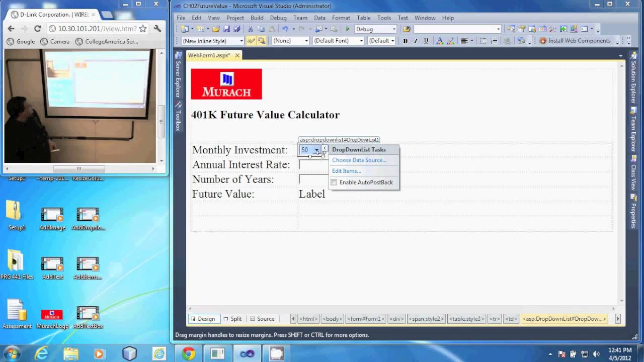 PRG 310 - Visual Studio 2010 - Resize Controls