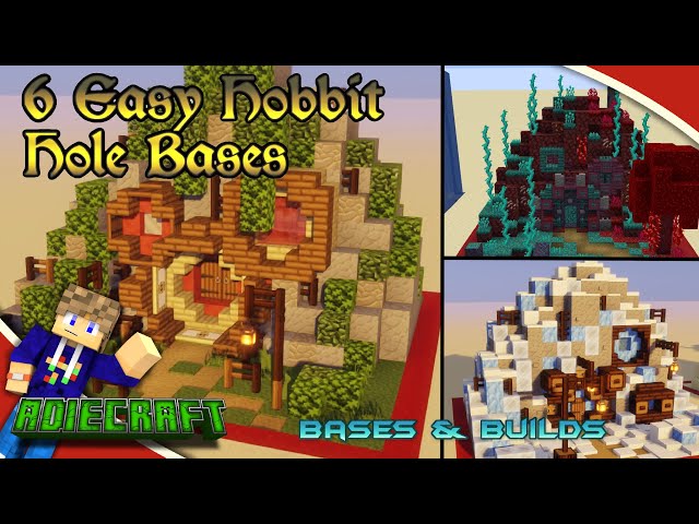 6 Easy Minecraft Hobbit Bases - Simple Mountain House Builds with full ...