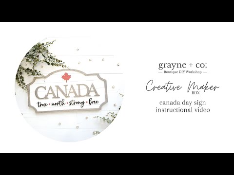 Canada Day Sign Instructional Video